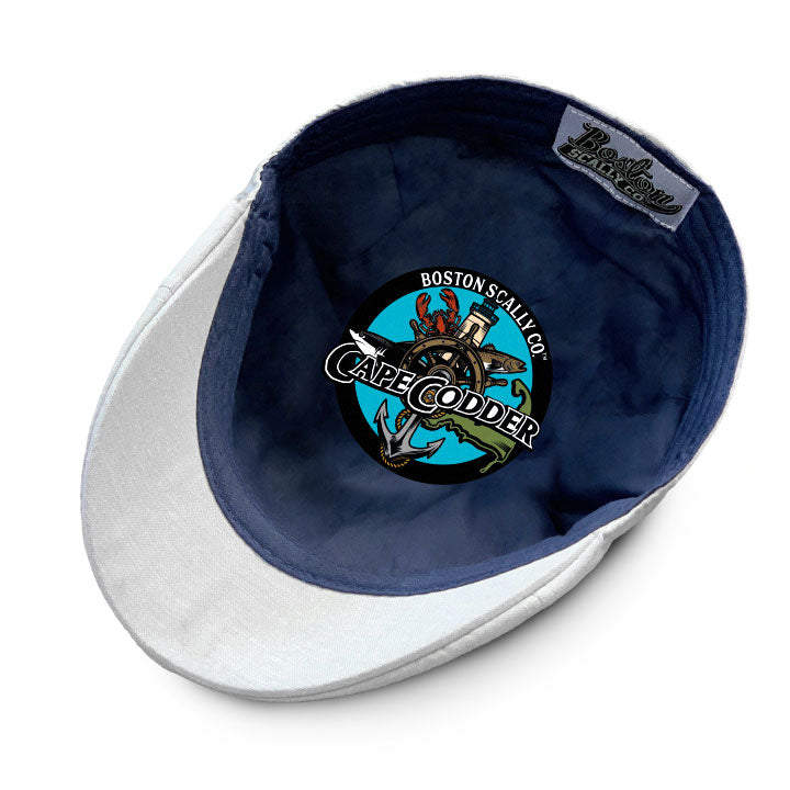 The Cape Codder Boston Scally Cap (Flat Cap) - Fish Hook & Grey Sand