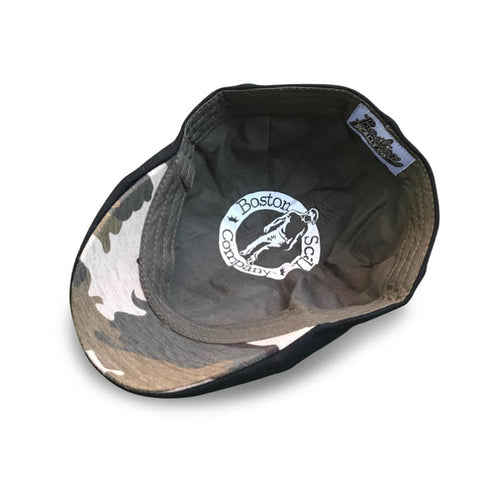 The Responder Boston Scally Cap (Flat Cap) - Military Black & Camouflage