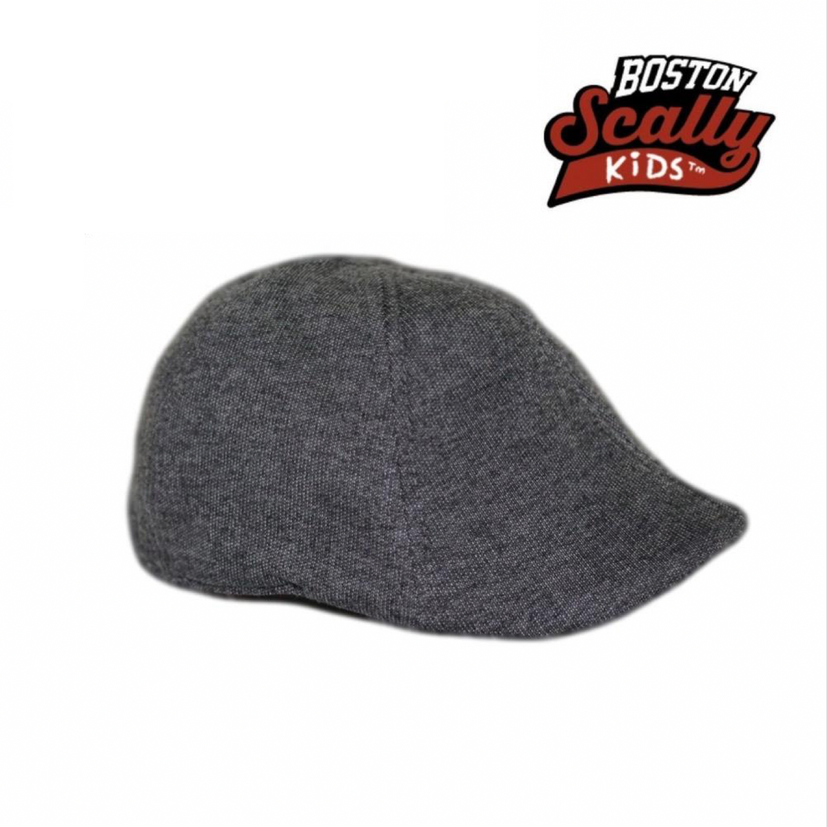 Kids The Scrapper Boston Scally Cap (Flat Cap) - Charcoal Grey