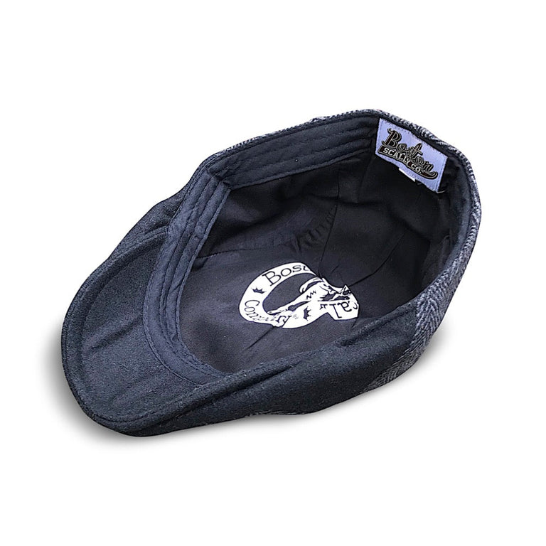 The Classic Boston Scally Cap (Flat Cap) - Black