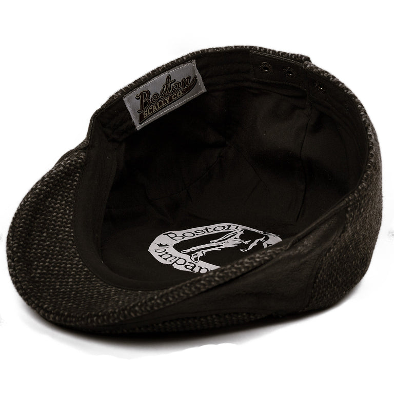 The Brawler Boston Scally Cap (Flat Cap) - Black