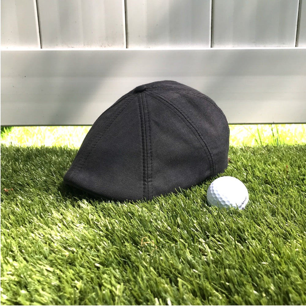 The Caddy Boston Scally Cap (Flat Cap) - Black