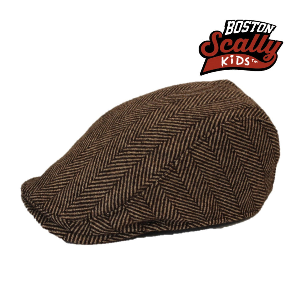 Kids The Original Boston Scally Cap (Flat Cap) - Brown