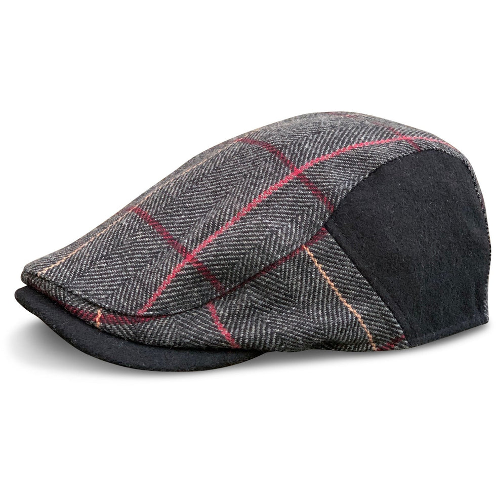 The Whiskey Boston Scally Cap (Flat Cap) - Smoke & Rye Plaid