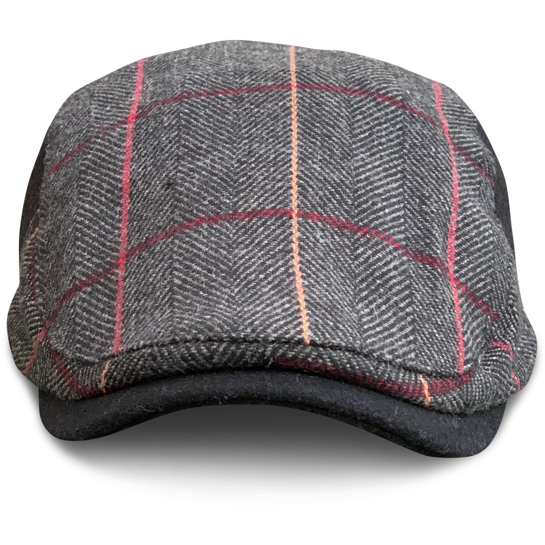 The Whiskey Boston Scally Cap (Flat Cap) - Smoke & Rye Plaid