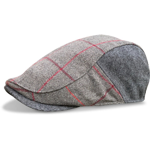 The Whiskey Boston Scally Cap (Flat Cap) - Cherry Oak Plaid