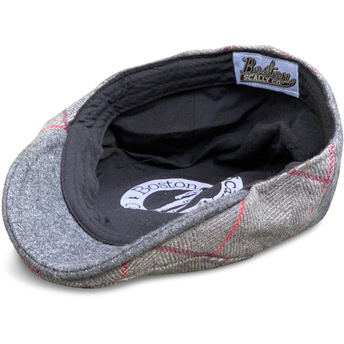 The Whiskey Boston Scally Cap (Flat Cap) - Cherry Oak Plaid