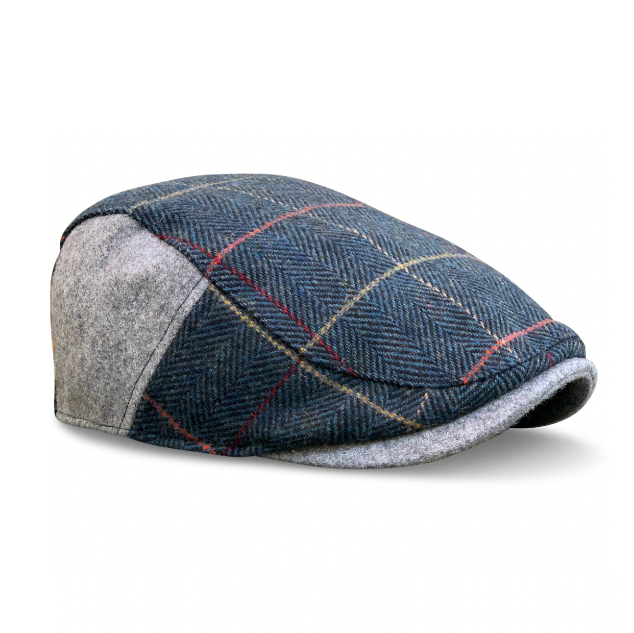 The Whiskey Boston Scally Cap (Flat Cap) - Royal Wheat Plaid