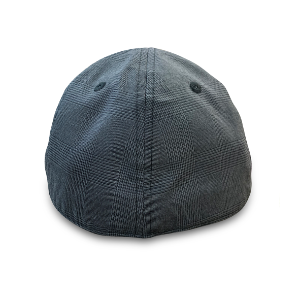 The Plaid Trainer Boston Scally Cap (Flat Cap) - Dark Grey & Black