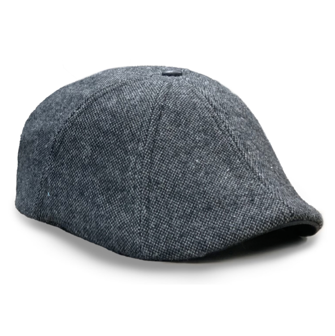 The Peaky Boston Scally Cap (Flat Cap) - Charcoal & Slate