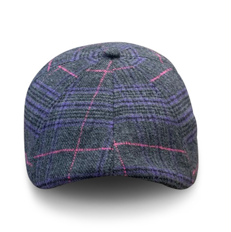 The Sunday Boston Scally Cap (Flat Cap) - Purple Plaid