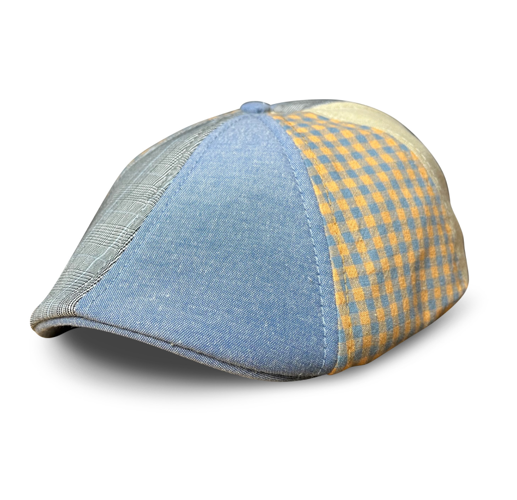 The Kraken Boston Scally Cap (Flat Cap) - Multi-Color Patchwork
