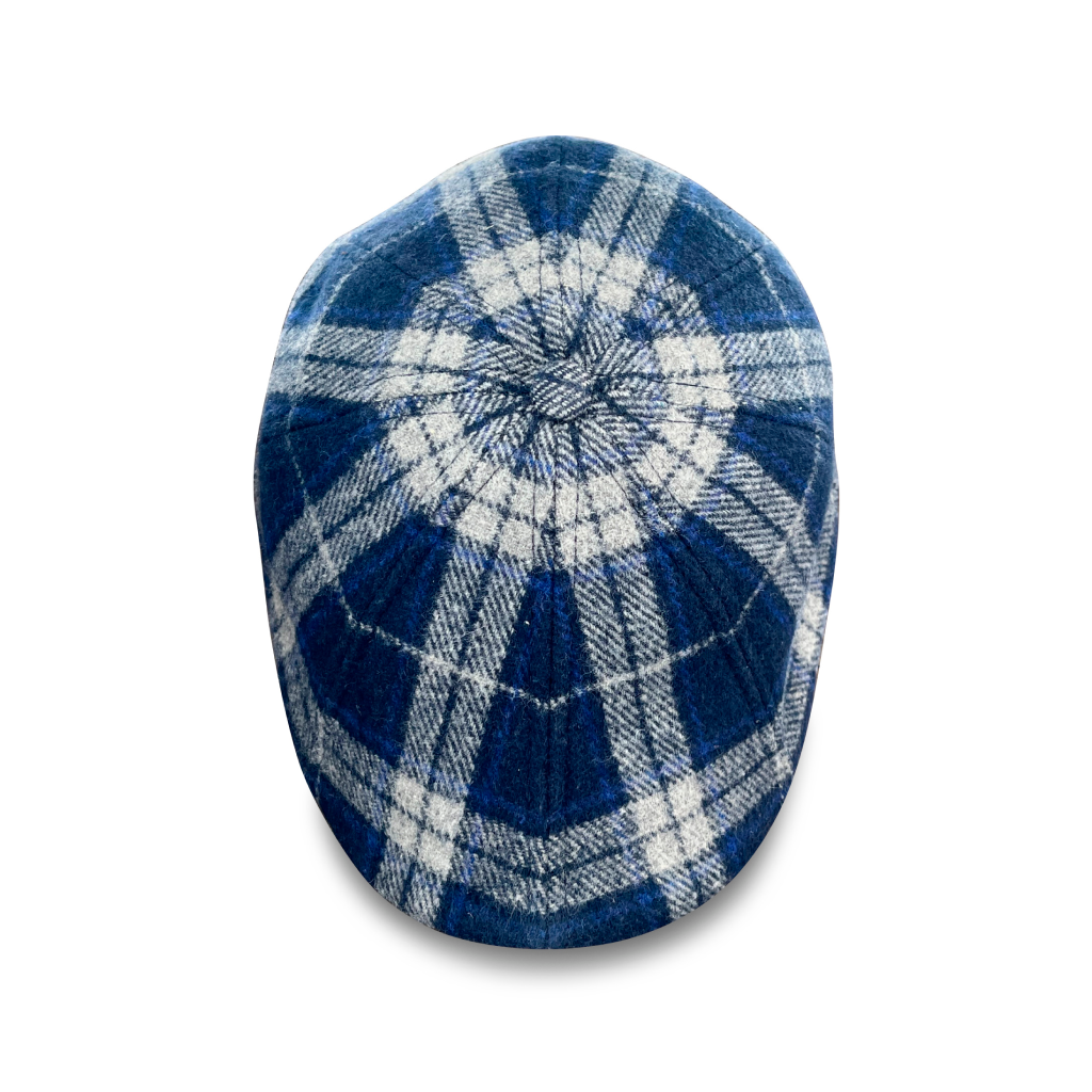 The Distillery Boston Scally Cap (Flat Cap) - Blue Mash Plaid | Scally Caps