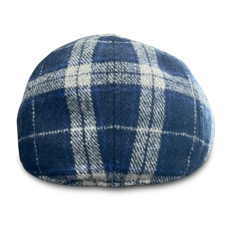 The Distillery Boston Scally Cap (Flat Cap) - Blue Mash Plaid