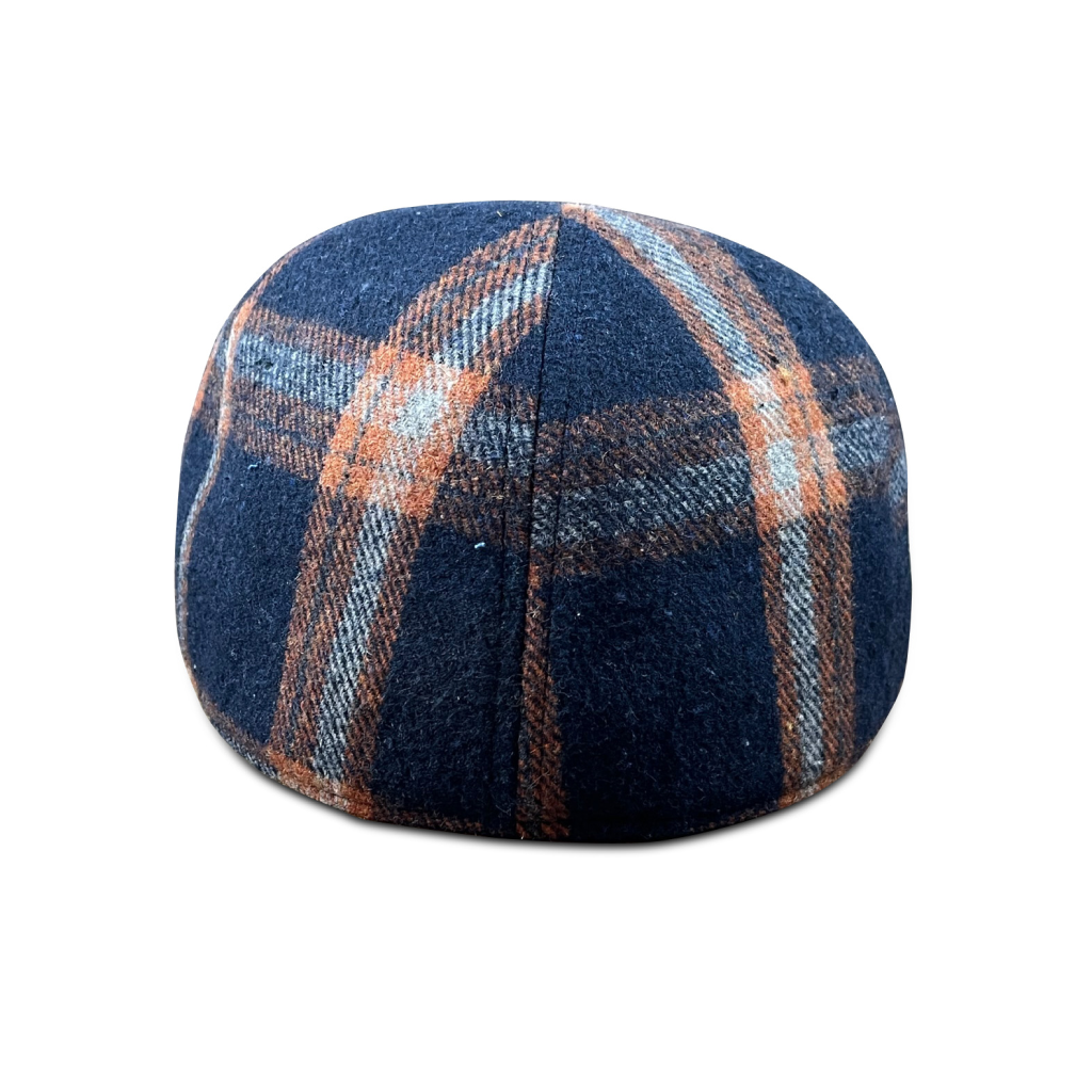 The Brawn Boston Scally Cap (Flat Cap) - Blue Plaid