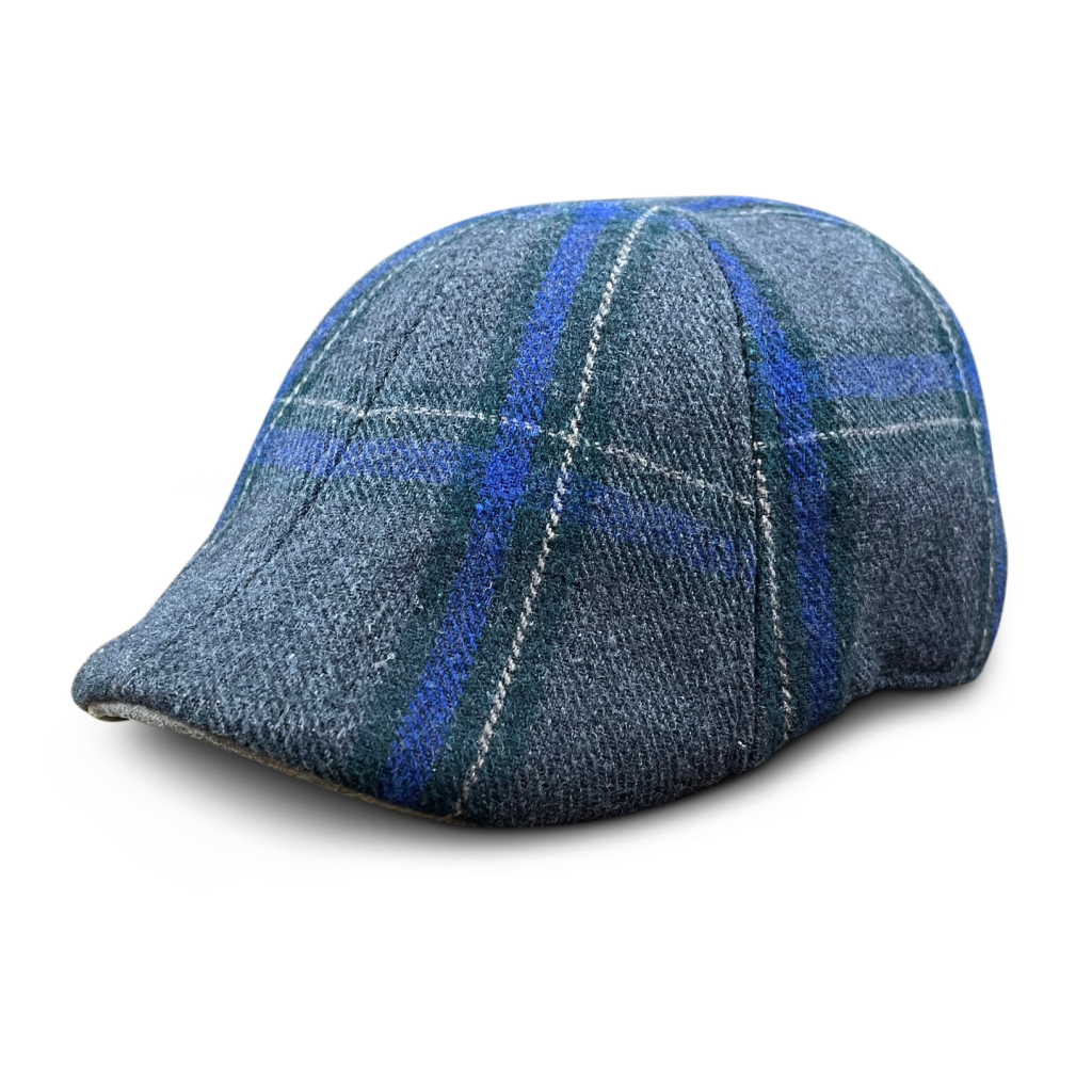 The Brawn Boston Scally Cap (Flat Cap) - Grey Plaid