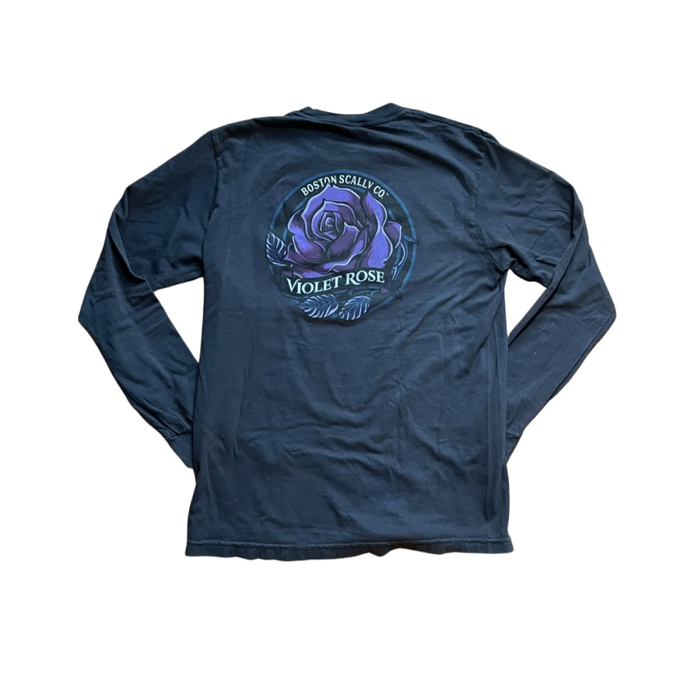 Boston Scally The Violet Rose Long Sleeve Tee - Vintage Black