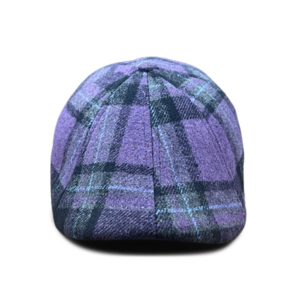 The Violet Rose Plaid Peaky Boston Scally Cap (Flat Cap) - Purple Plaid