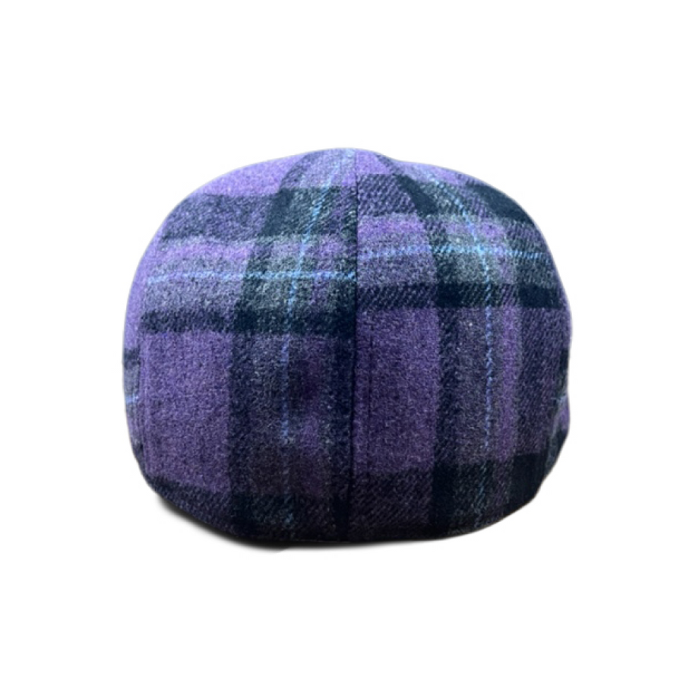 The Violet Rose Plaid Peaky Boston Scally Cap (Flat Cap) - Purple Plaid