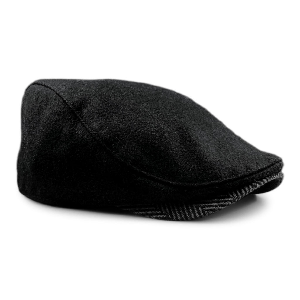 The Sidestreet Boston Scally Cap (Flat Cap) - Black