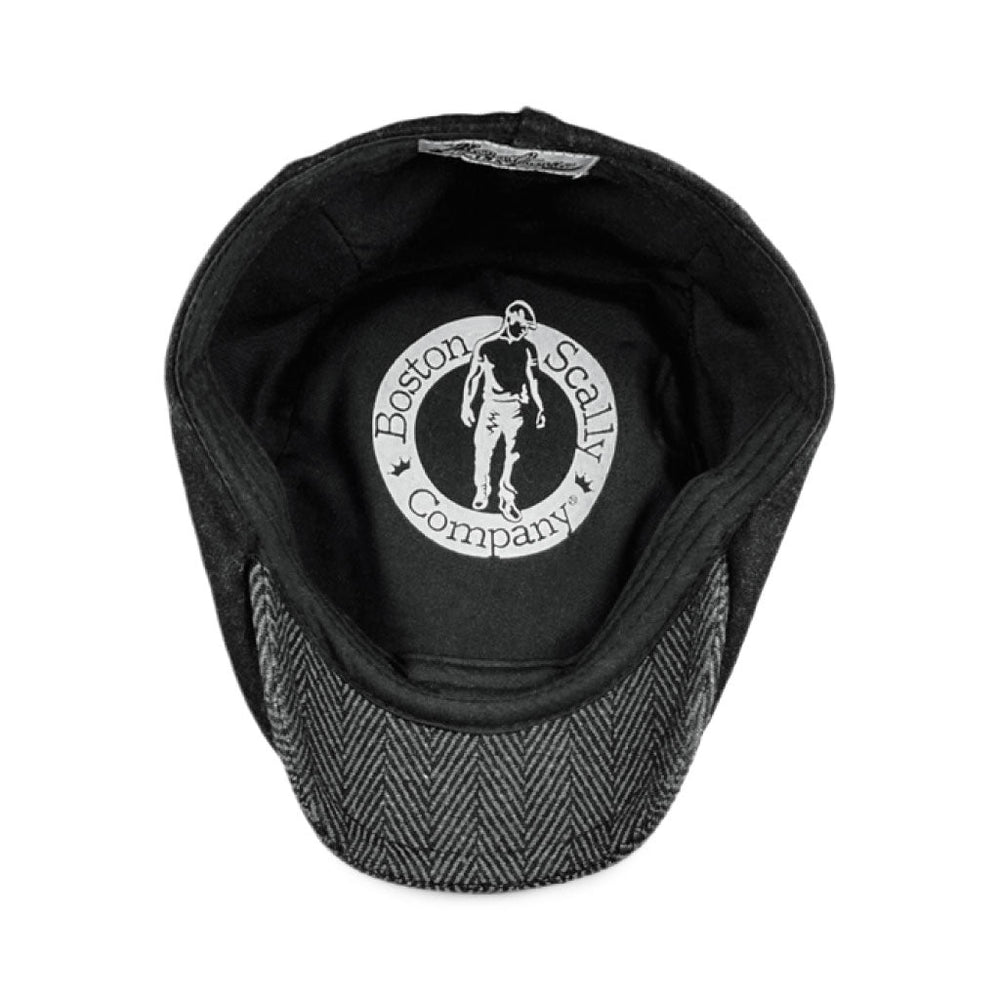 The Sidestreet Boston Scally Cap (Flat Cap) - Black