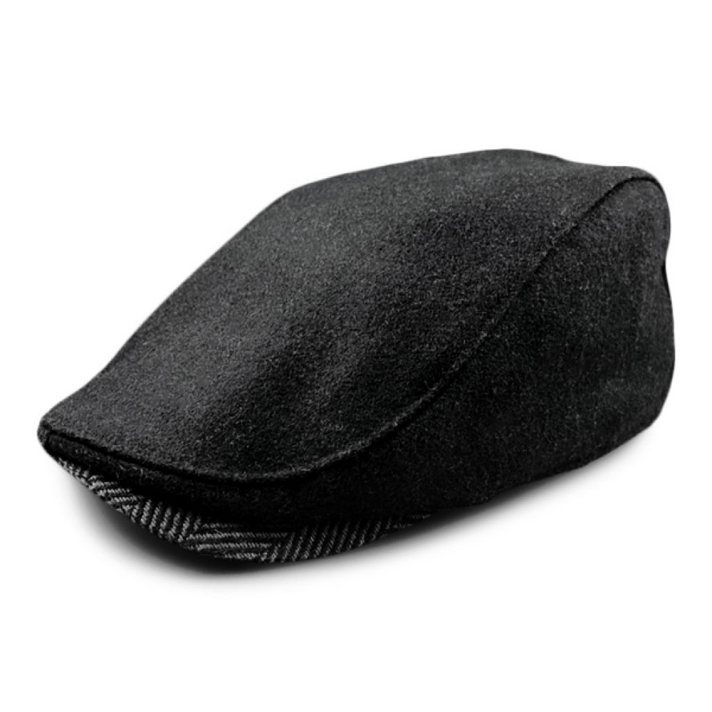 The Sidestreet Boston Scally Cap (Flat Cap) - Black