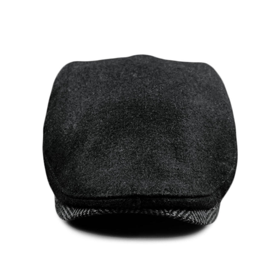 The Sidestreet Boston Scally Cap (Flat Cap) - Black