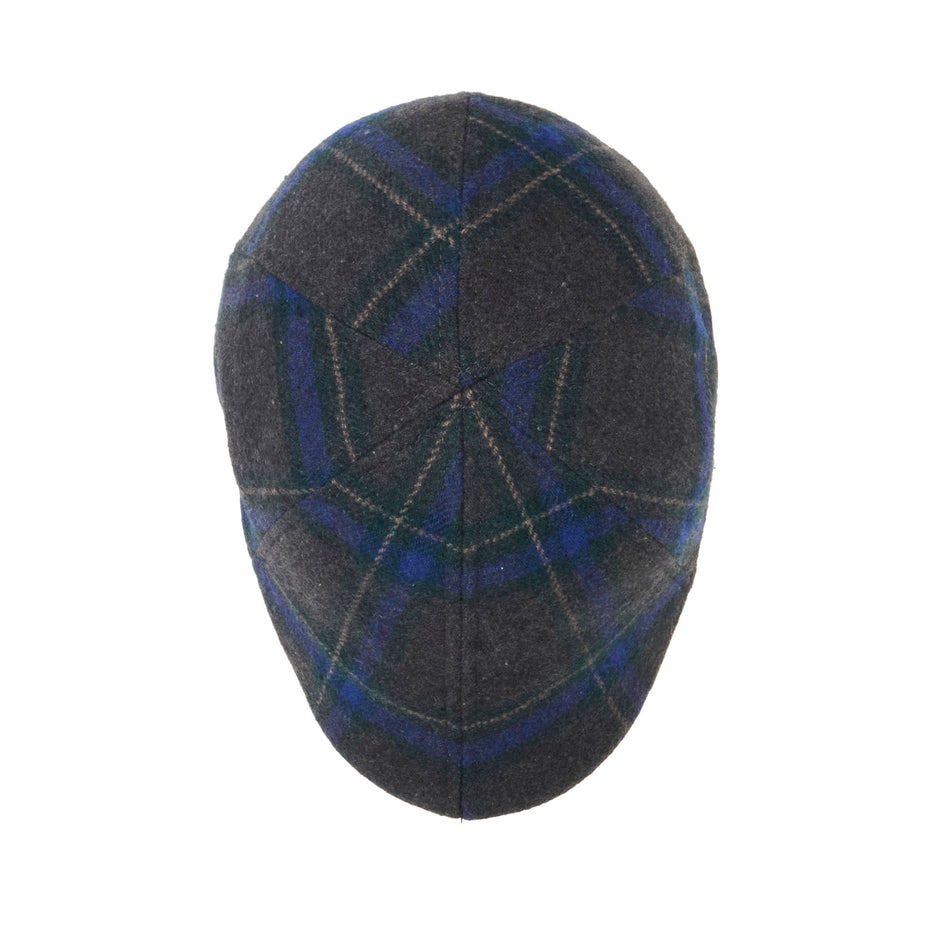 The Brawn Boston Scally Cap (Flat Cap) - Grey Plaid