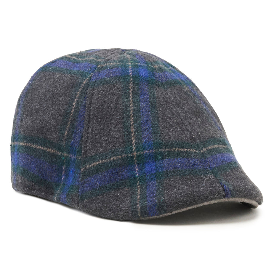 The Brawn Boston Scally Cap (Flat Cap) - Grey Plaid