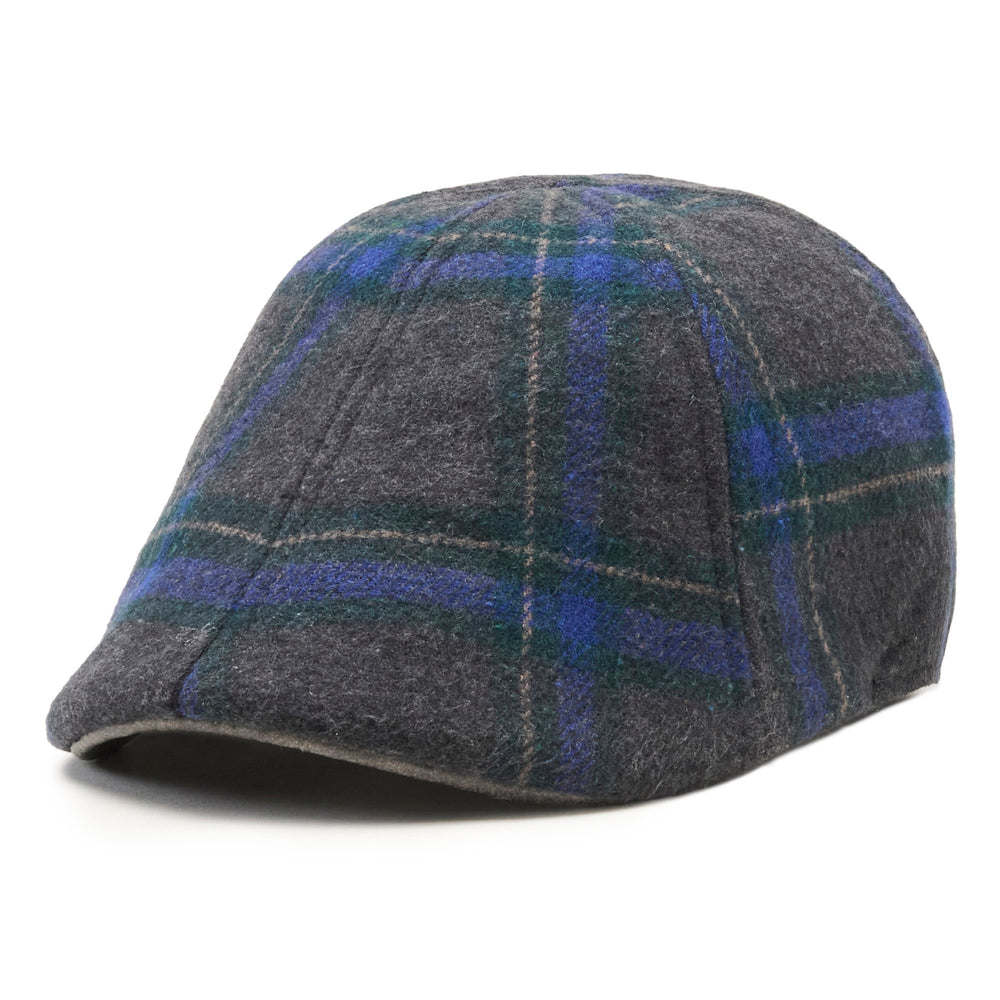 The Brawn Boston Scally Cap (Flat Cap) - Grey Plaid