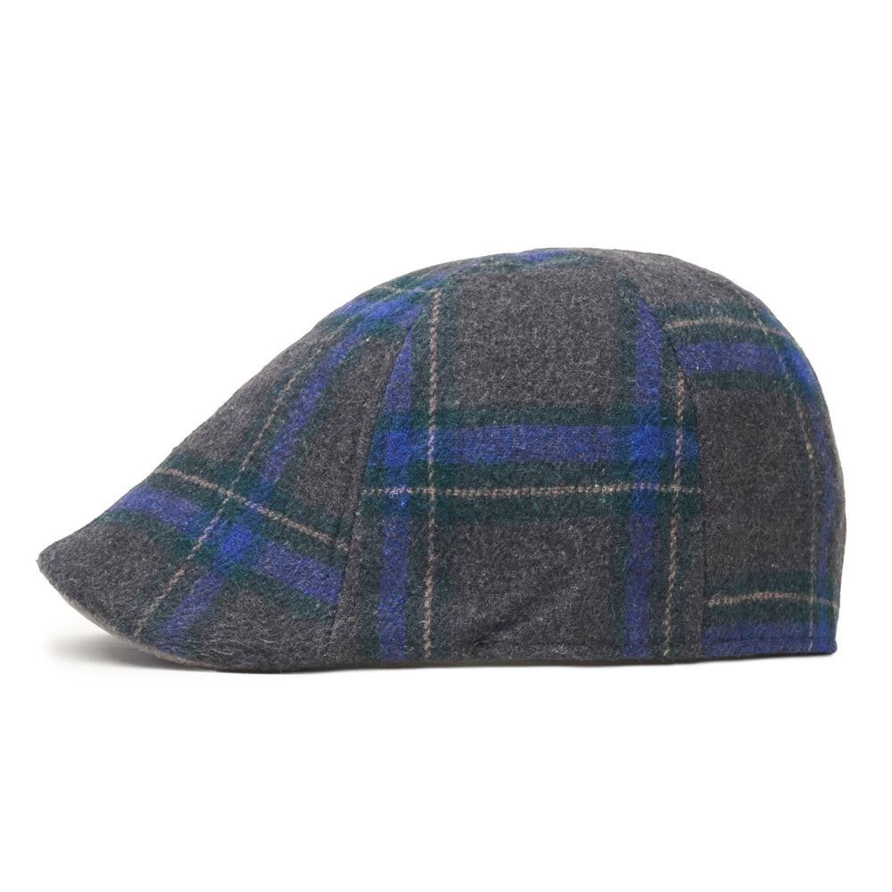 The Brawn Boston Scally Cap (Flat Cap) - Grey Plaid