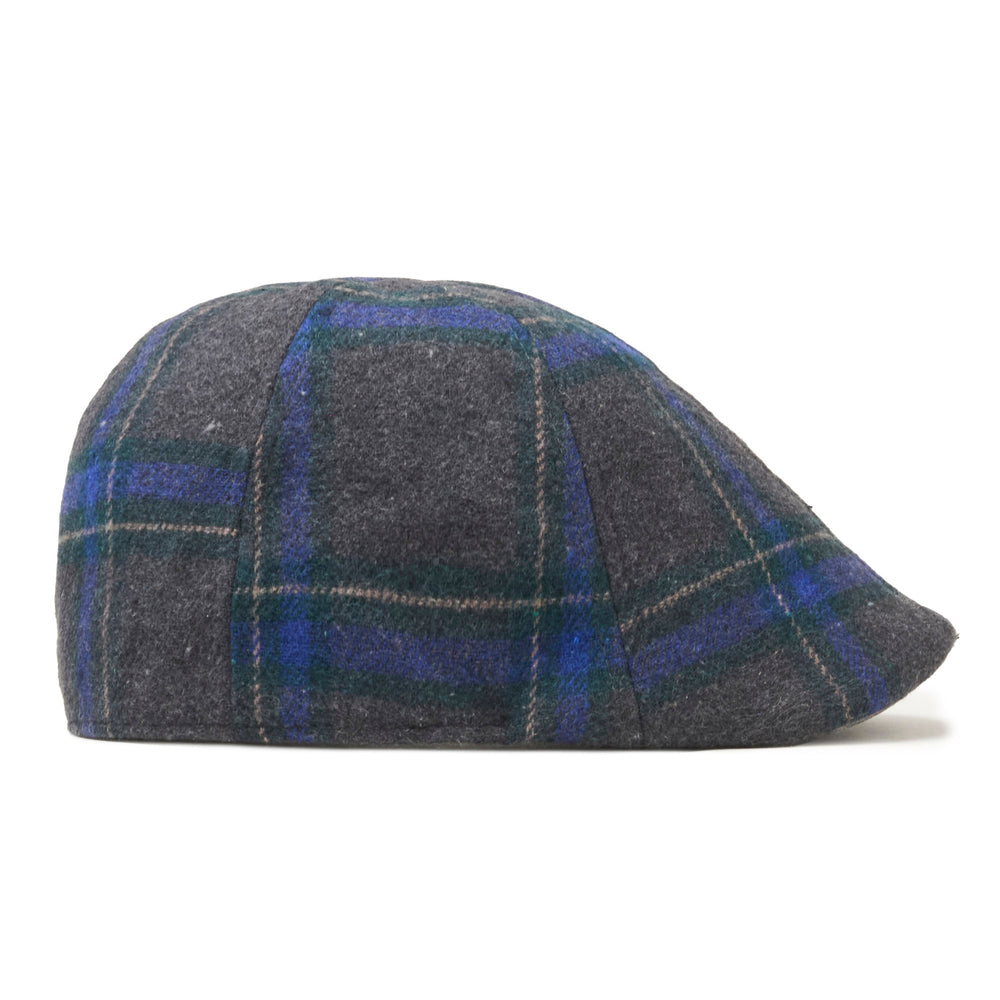 The Brawn Boston Scally Cap (Flat Cap) - Grey Plaid