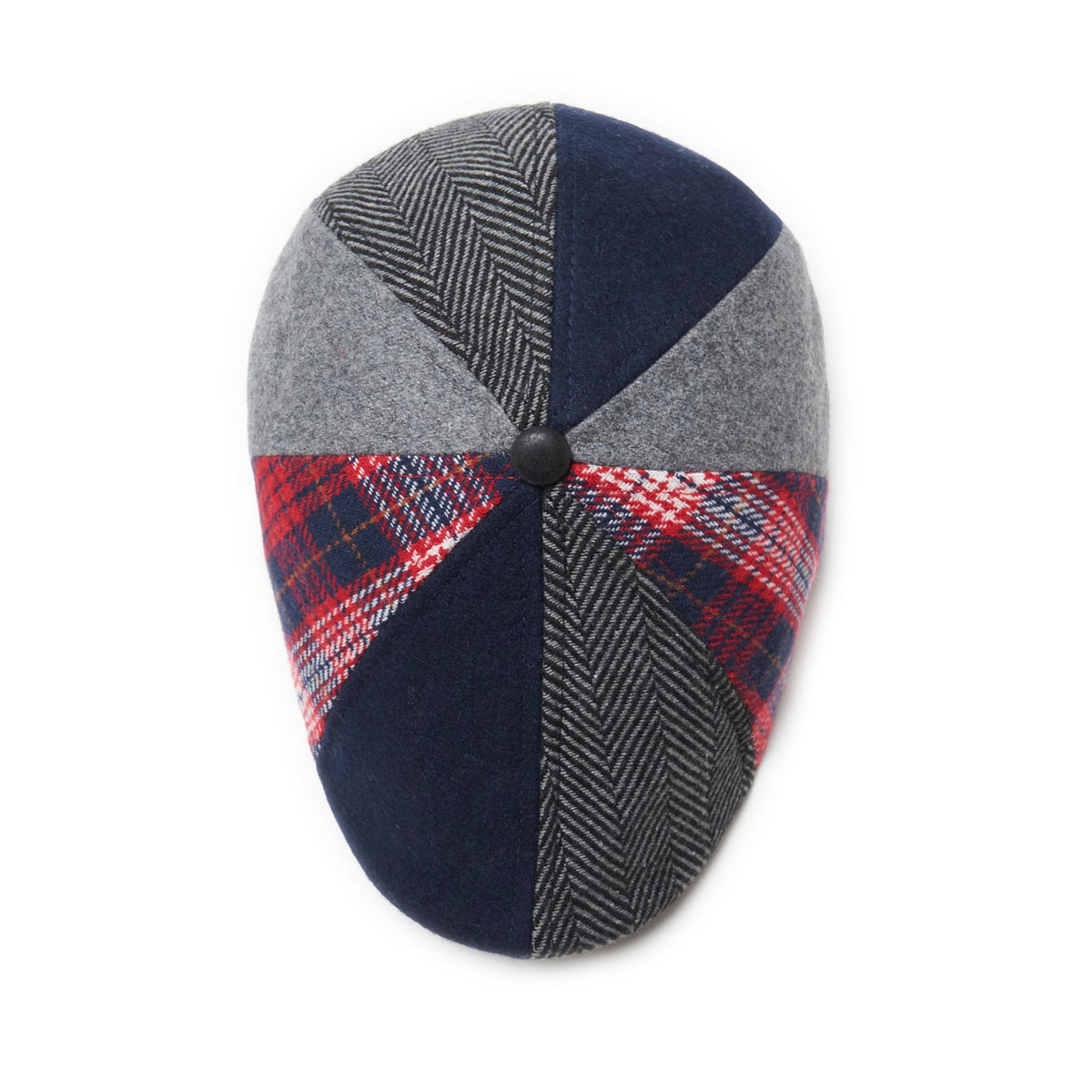 The King of Hearts Boston Scally Cap - Red & Blue Plaid