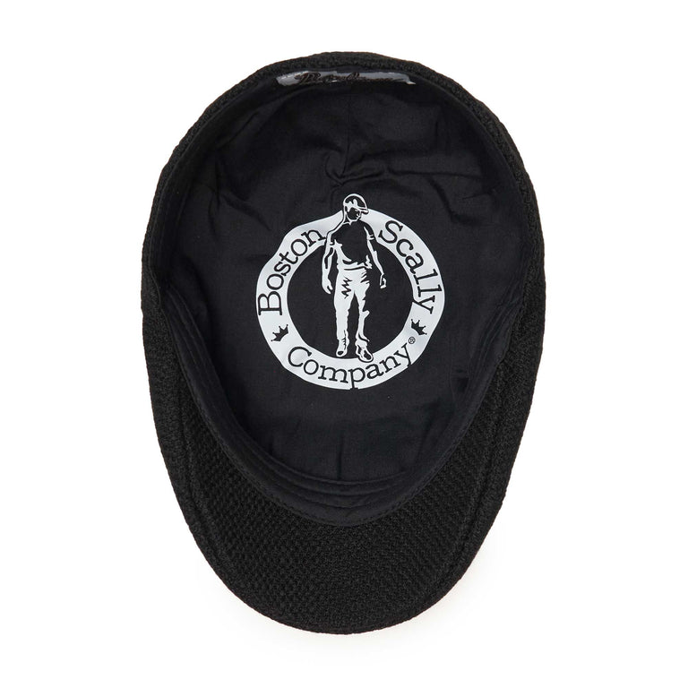 The Woven Peaky Boston Scally Cap - Black