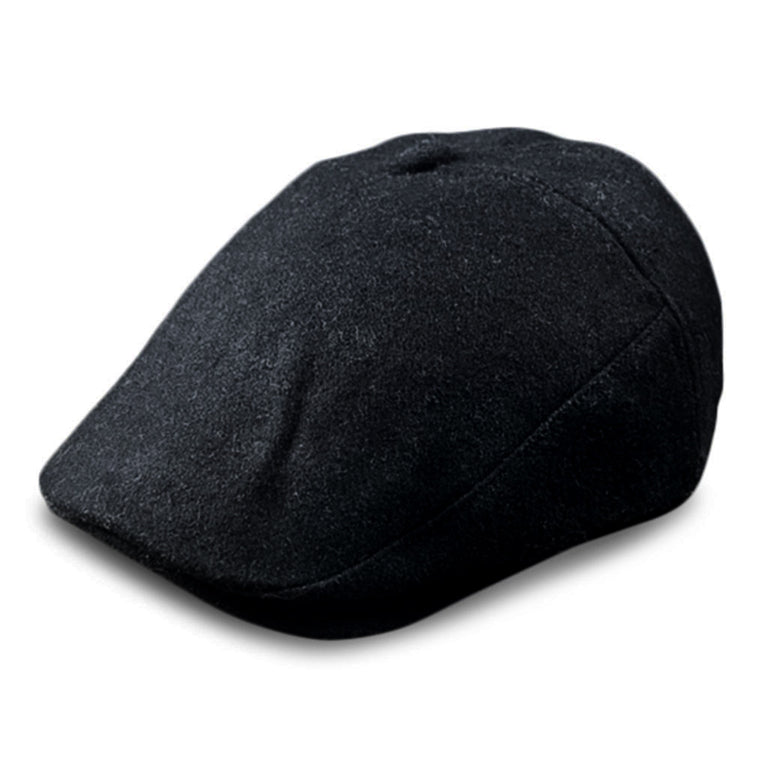 The Solid 5-Panel Boston Scally Cap (Flat Cap) - Coolidge Black