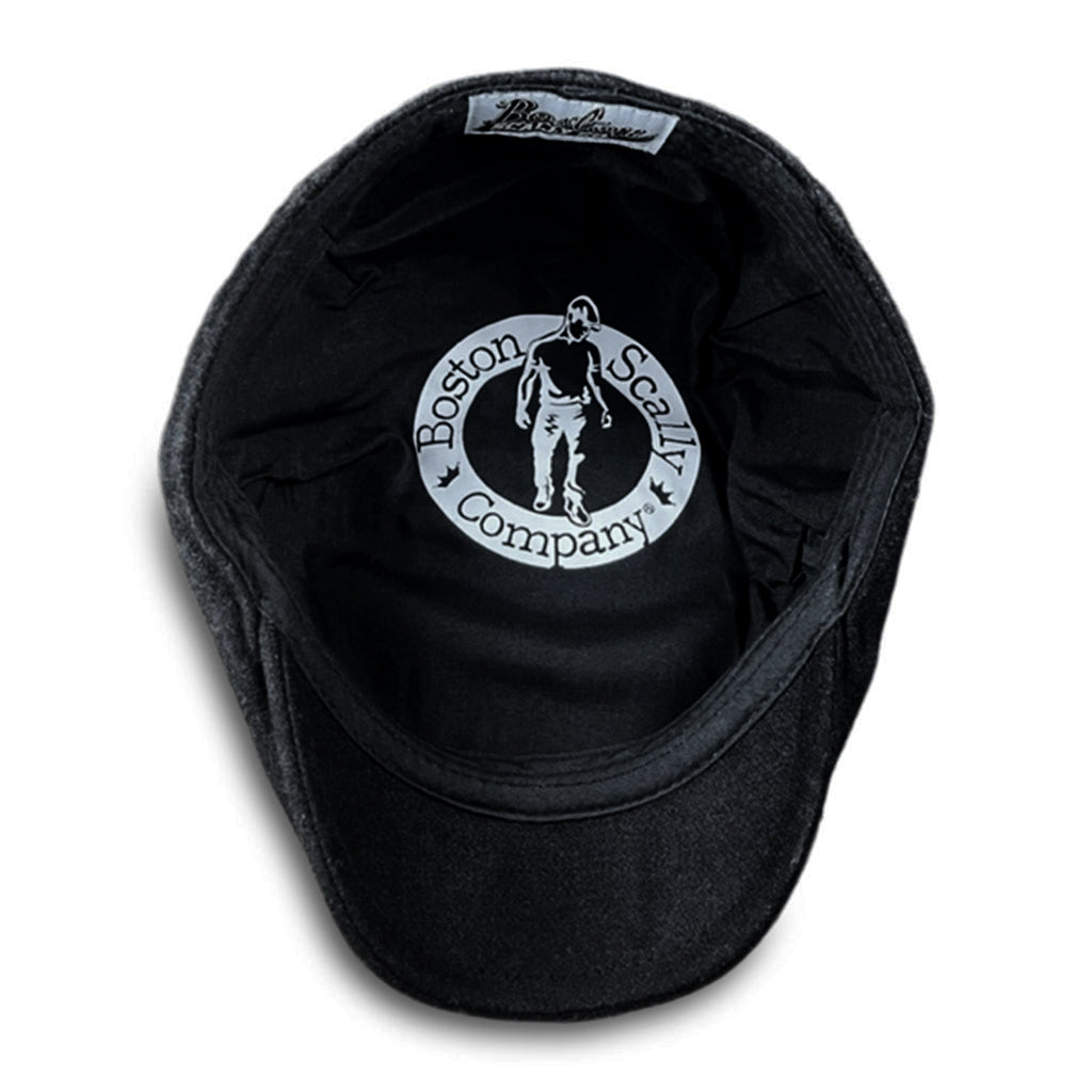 The Solid 5-Panel Boston Scally Cap (Flat Cap) - Coolidge Black