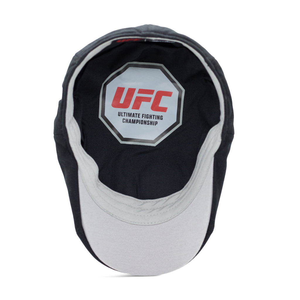 The UFC Eight Panel Boston Scally Cap (Flat Cap) - Black
