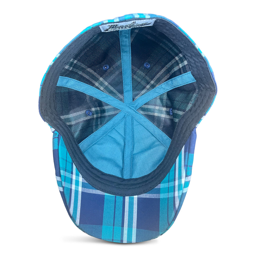 The Sweetwater Plaid Trainer Boston Scally Cap (Flat Cap) - Tealwater