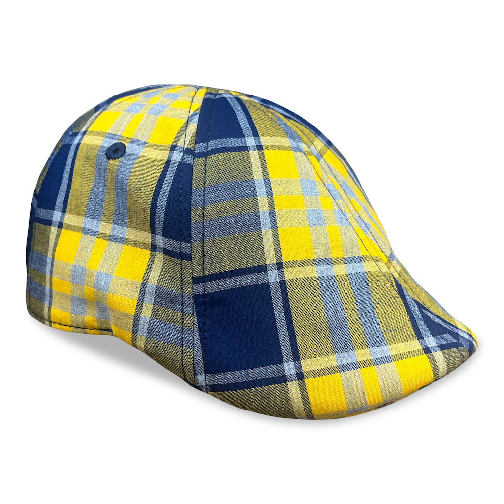 The Sweetwater Plaid Trainer Boston Scally Cap (Flat Cap) - Goldwater
