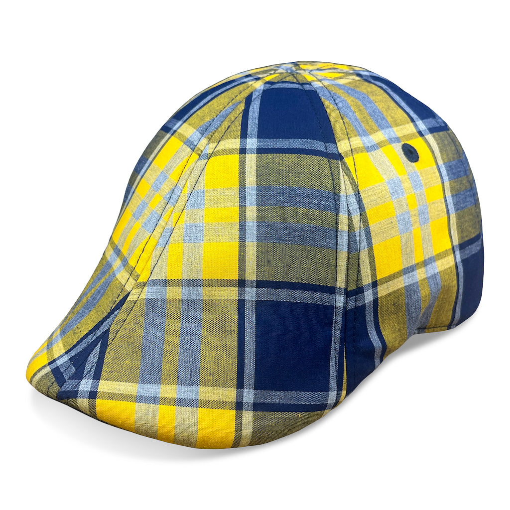 The Sweetwater Plaid Trainer Boston Scally Cap (Flat Cap) - Goldwater
