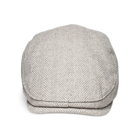 The Irish Boston Scally Cap - White Herringbone