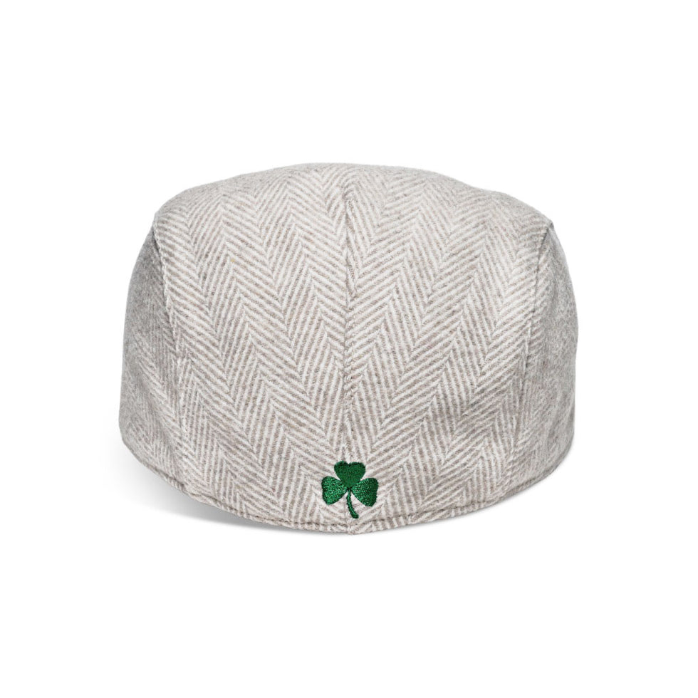 The Irish Boston Scally Cap - White Herringbone
