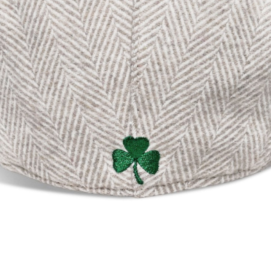 The Irish Boston Scally Cap - White Herringbone