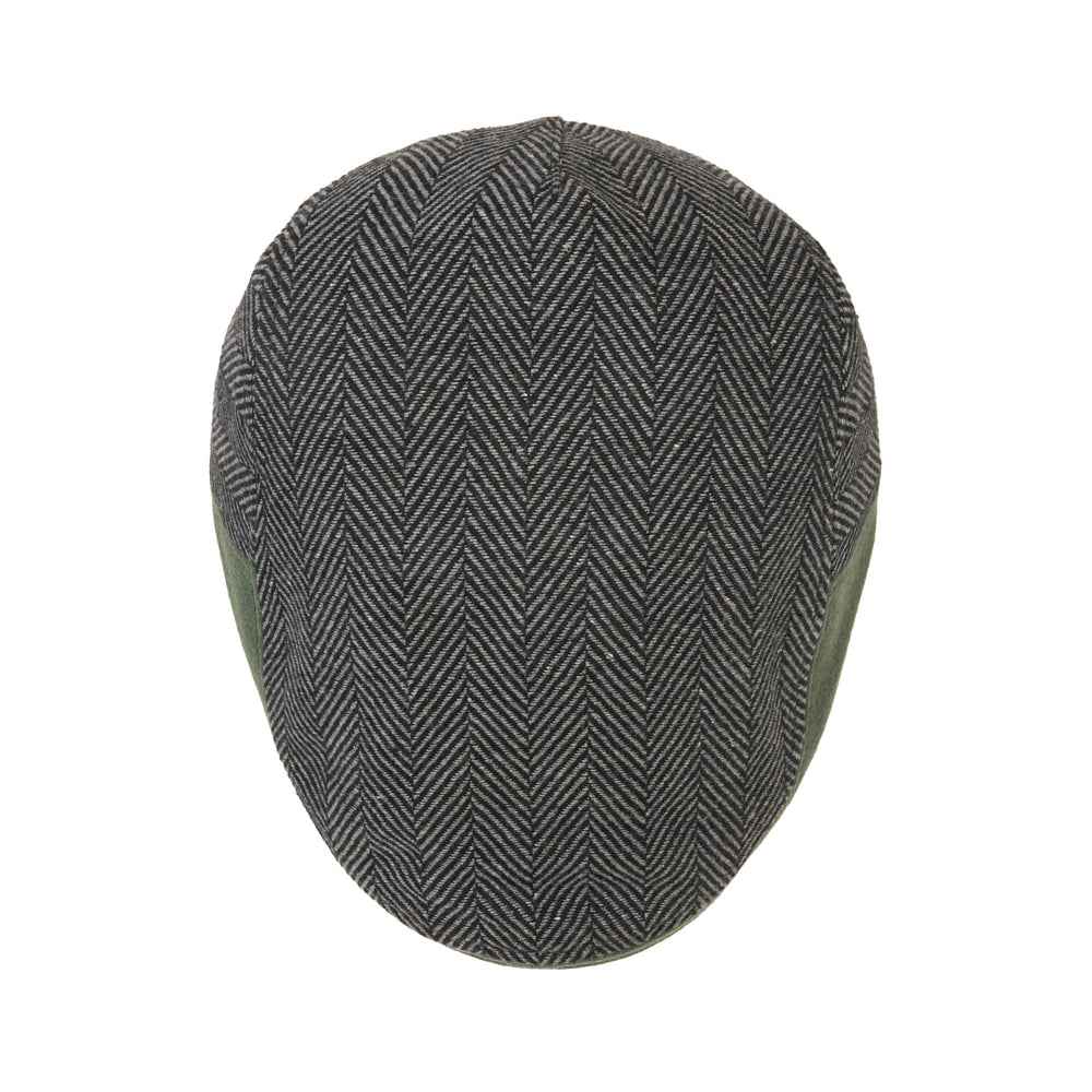 The Southie Boston Scally Cap (Flat Cap) - Grey Herringbone