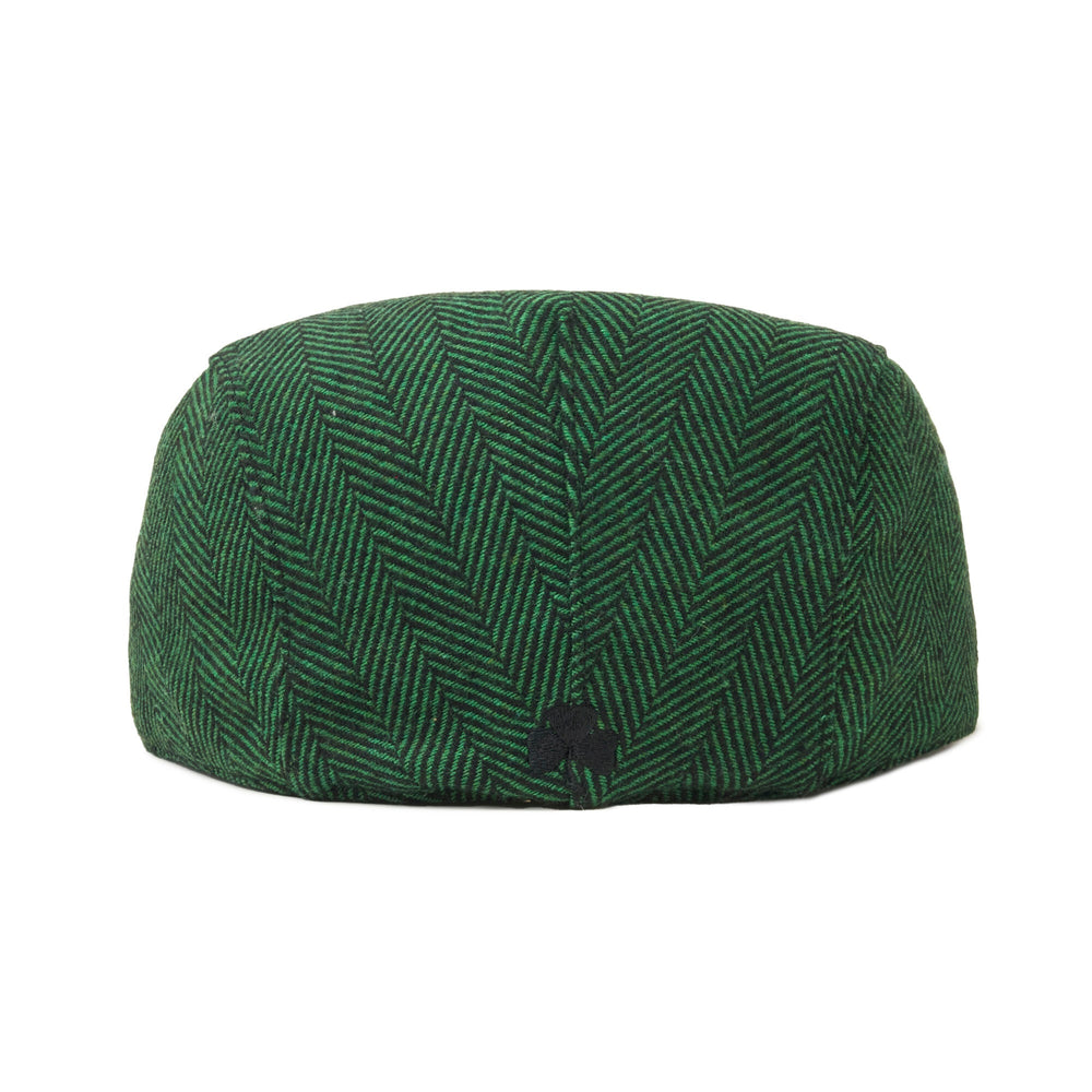 The Irish Boston Scally Cap (Flat Cap) - Green Herringbone