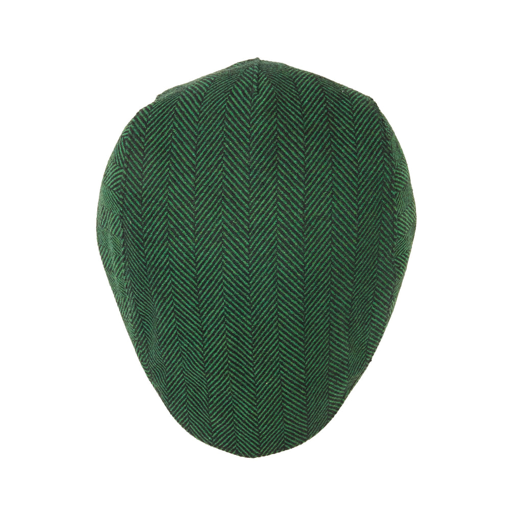 The Irish Boston Scally Cap (Flat Cap) - Green Herringbone