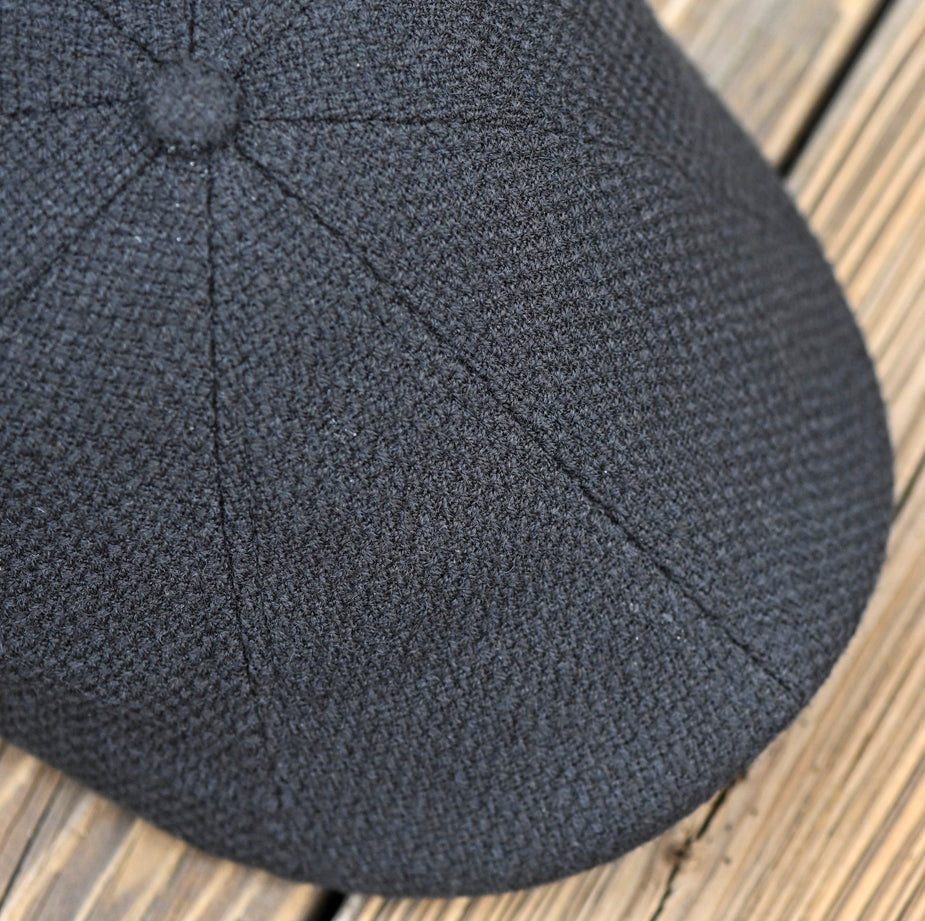 The Woven Peaky Boston Scally Cap - Black