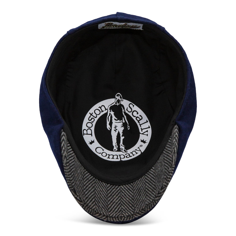 The Sidestreet Boston Scally Cap (Flat Cap) - Navy