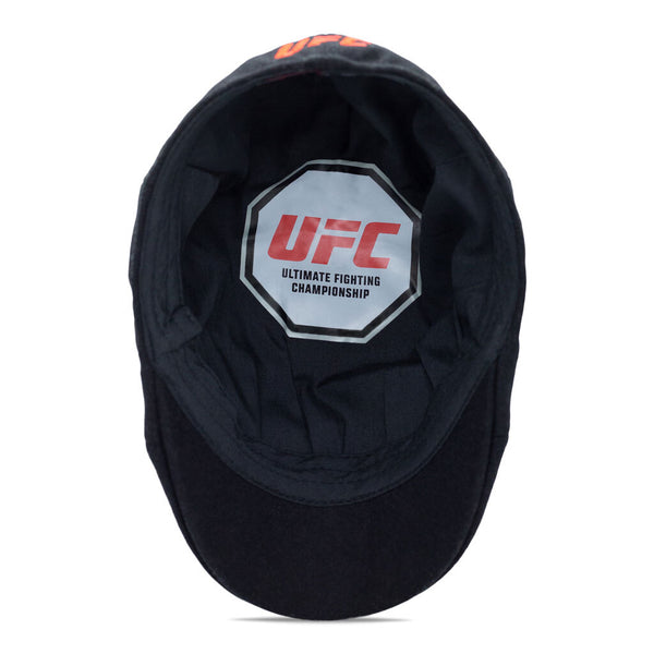 The UFC Six Panel Boston Scally Cap (Flat Cap) - Black