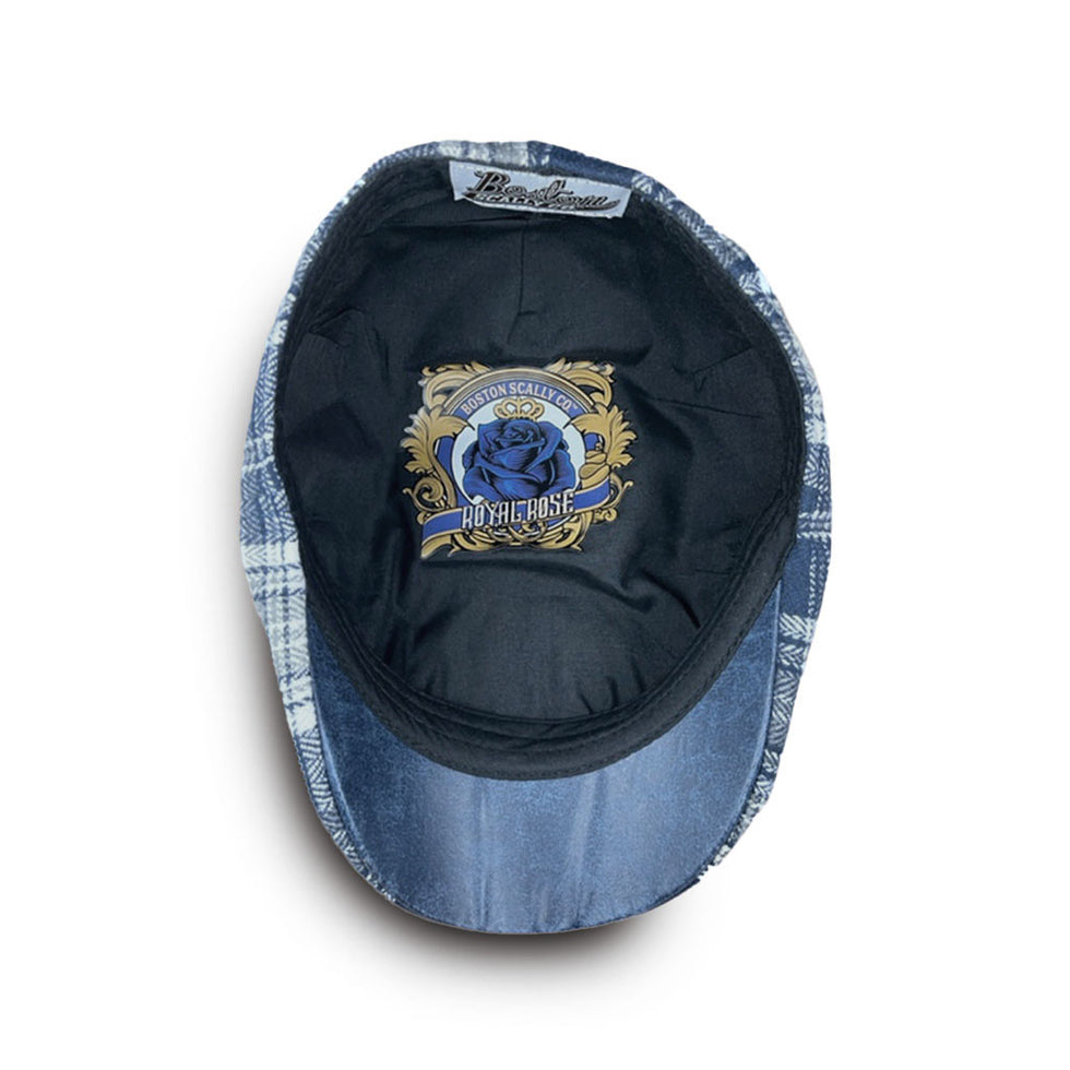 The Royal Rose Boston Scally Cap (Flat Cap) - Royal Plaid